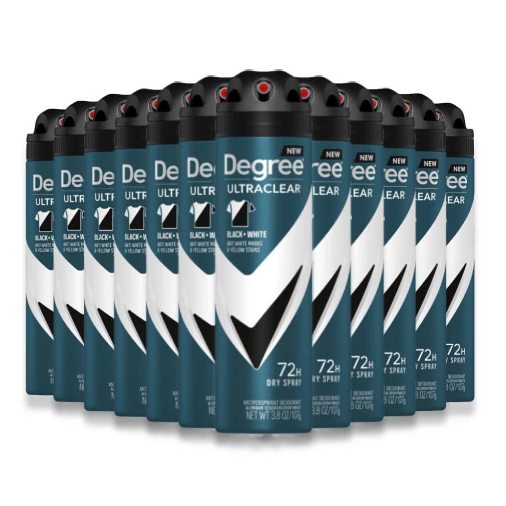 Degree, Advanced 72H MotionSense, Ultraclear Black + White, Dry Spray 3 ...
