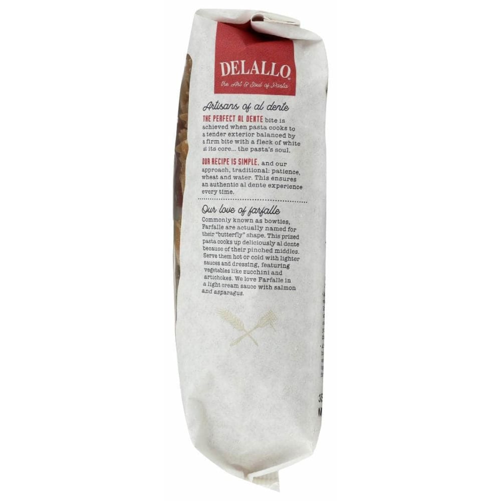 Delallo Whole Wheat Farfalle Pasta, 16 Oz (Case of 4) | ShelHealth