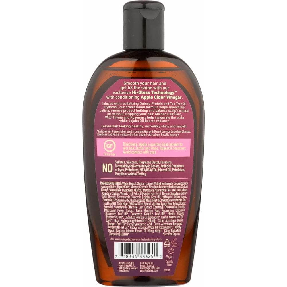 Desert Essence Shampoo Smoothing, 10 Fl Oz (Case of 2) | ShelHealth