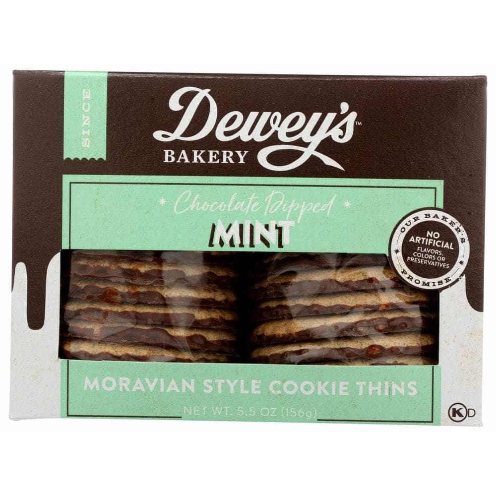 Dewey'S Bakery Chocolate Dipped Mint Moravian Style Cookie Thins, 5.50 ...