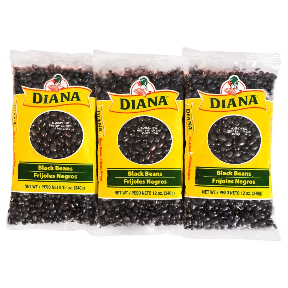 Diana Dry Black Beans Bulk Dry Bags, 6 Bags/12 oz. | ShelHealth