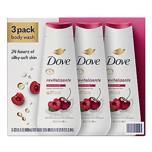 Dove Body Wash Revitalizante Cherry & Chia Milk, 3 ct./23 oz. | ShelHealth