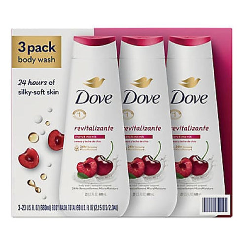 Dove Body Wash Revitalizante Cherry & Chia Milk, 3 ct./23 oz. | ShelHealth