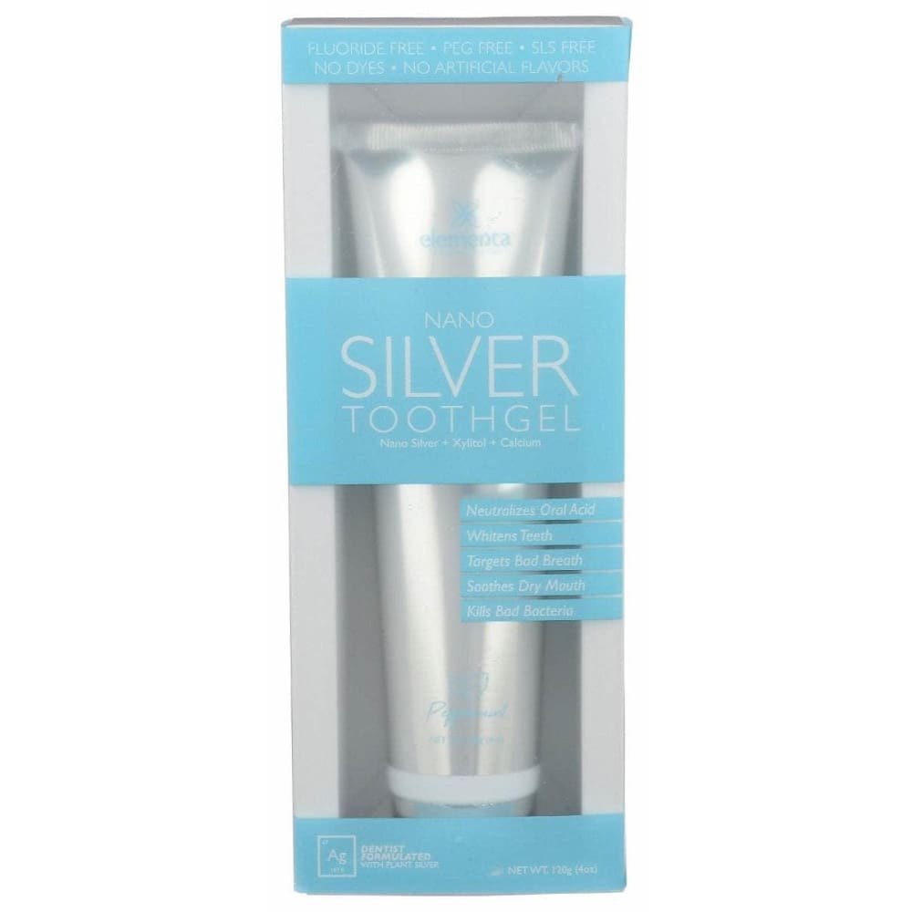Elementa Silver Nano Silver Tooth Gel Peppermint, 4 Oz (Case of 3 ...