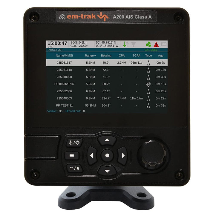 em-trak A200 Class A AIS Transceiver | ShelHealth
