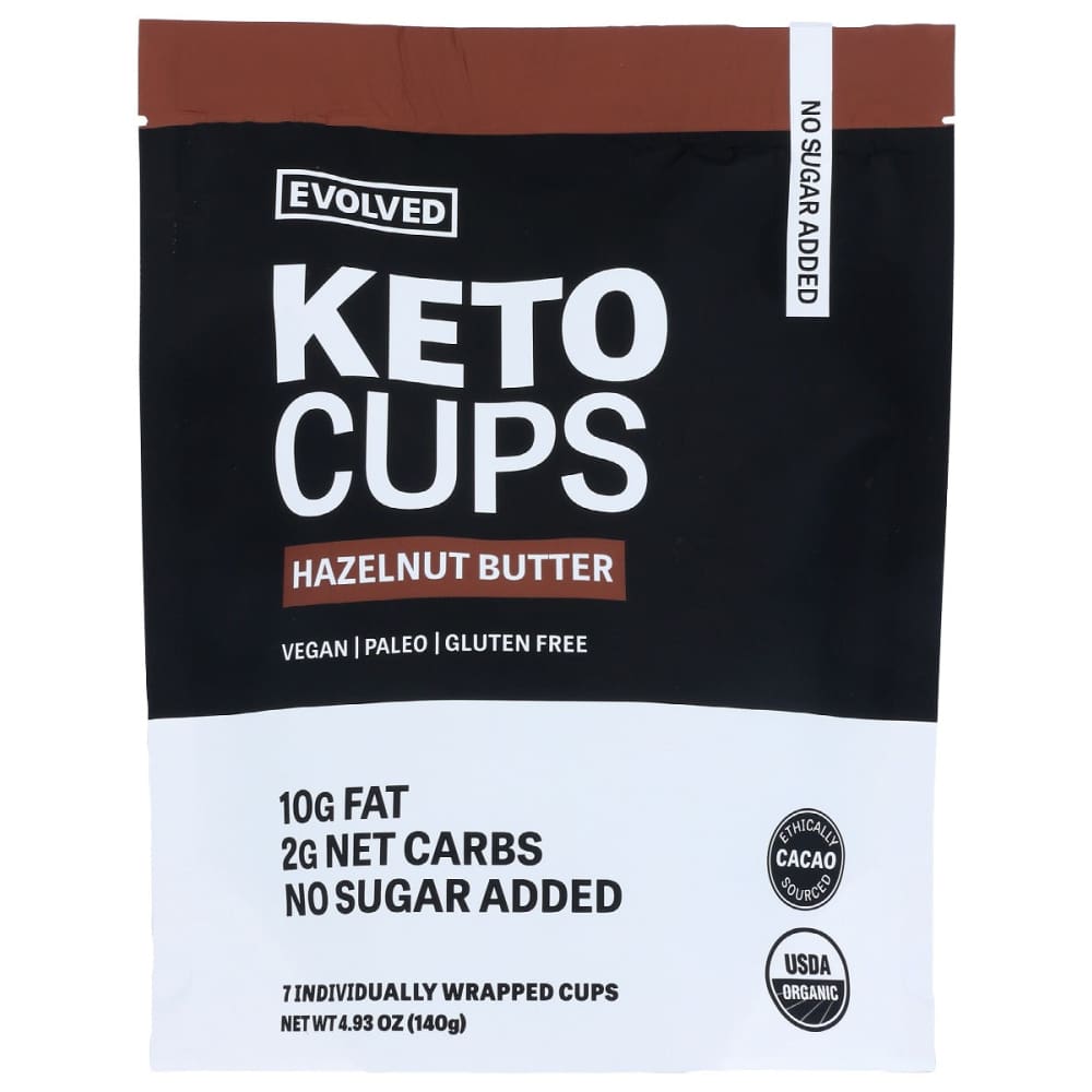 EVOLVED CHOCOLATE: Hazelnut Butter Keto Cups, 4.93 oz (Pack of 3 ...