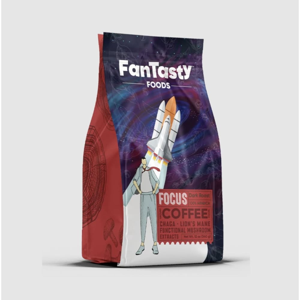 FAN TASTY FOODS: Coffee Dark Roast Functional Focus, 12 oz | ShelHealth