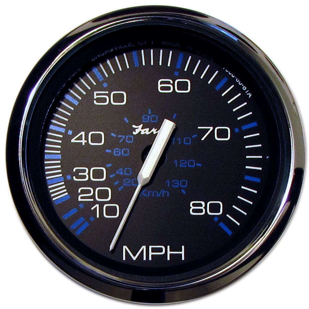 Faria Chesapeake Black 4" Speedometer - 80MPH (Pitot) | ShelHealth
