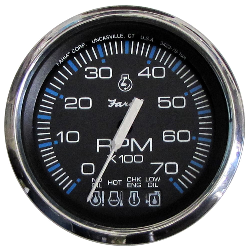Faria Chesapeake Black SS 4" Tachometer w/ Systemcheck Indicator - 7000 ...