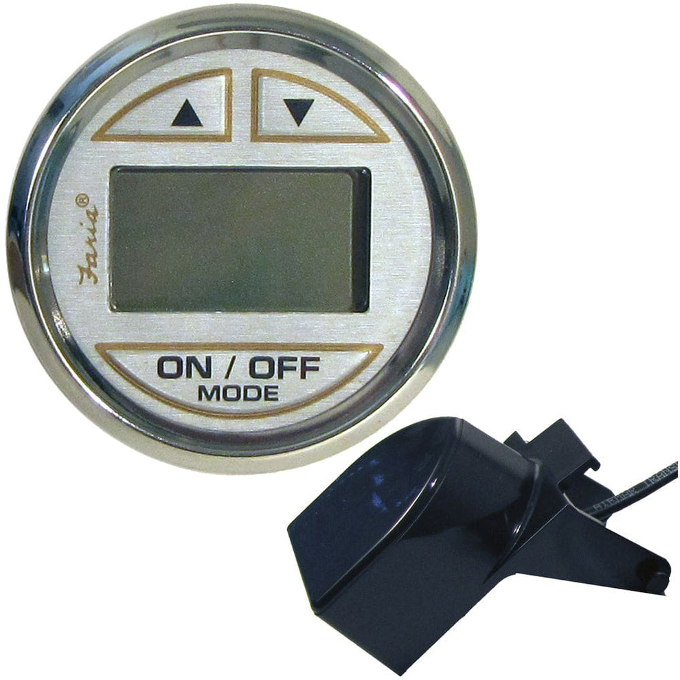 Faria Kronos 2" Depth Sounder w/ Transom Mount Transducer | ShelHealth