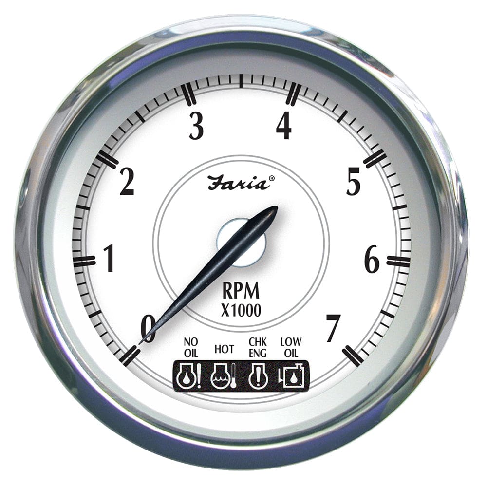Faria Newport SS 4" Tachometer w/ System Check Indicator f/ Johnson ...