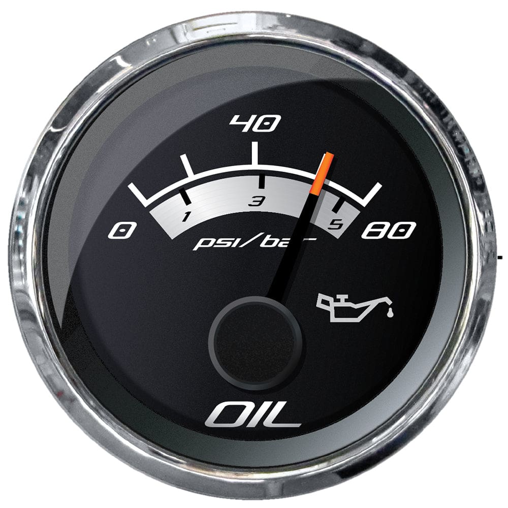 Faria Platinum 2" Oil Pressure Gauge - 80 PSI | ShelHealth