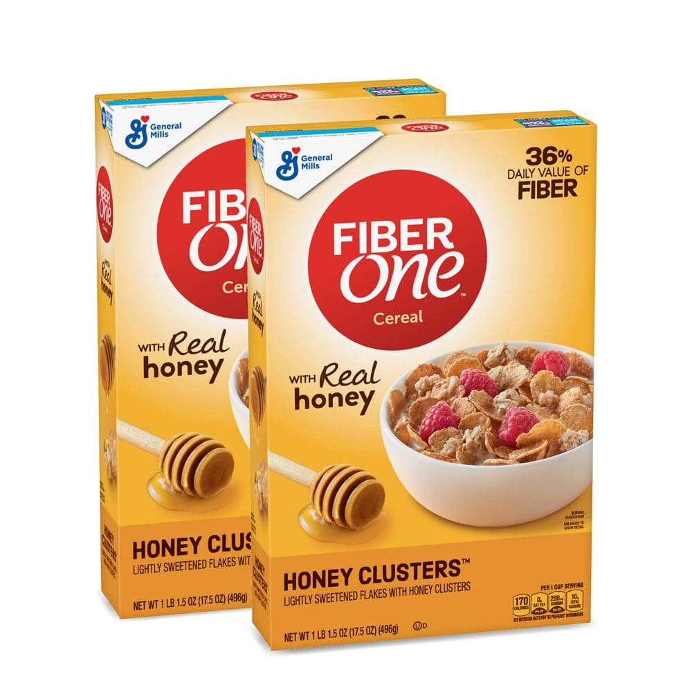 Fiber One Cereal, Honey Clusters (2 pk.) (Pack of 2) | ShelHealth