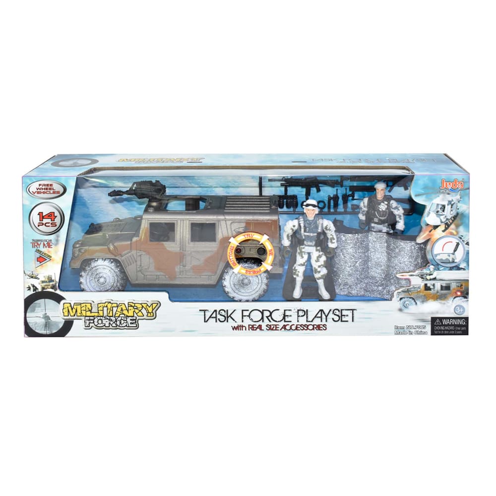 Free Wheel Military Force Humvee Playset - 14 Pcs | ShelHealth