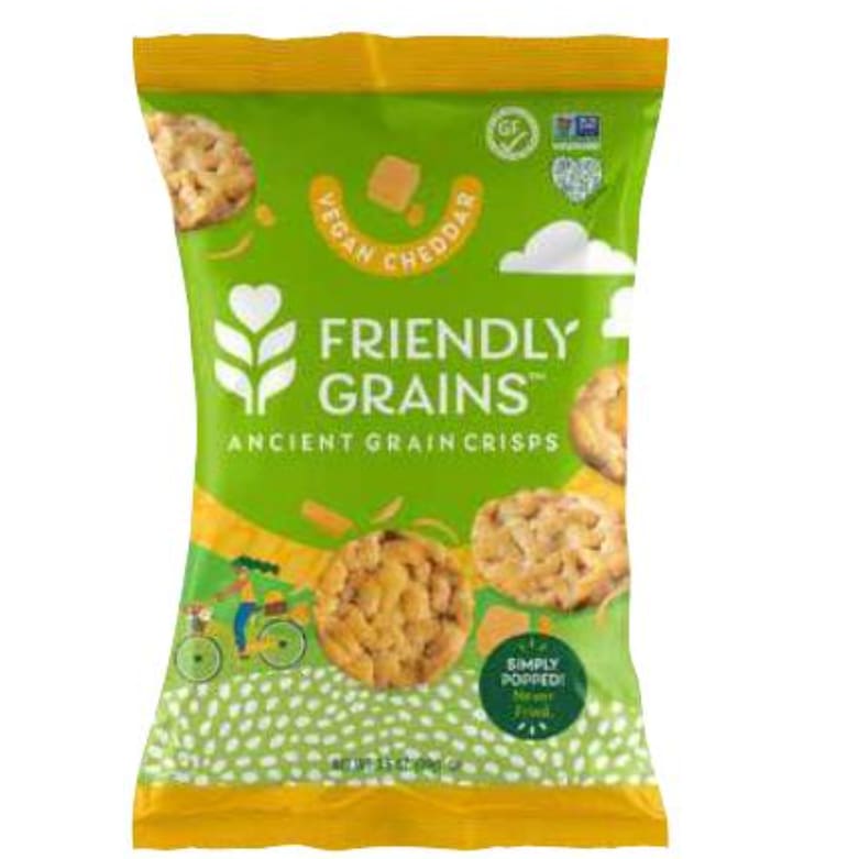 FRIENDLY GRAINS: Crisps Cheddar Grain, 3.5 oz (Pack of 4) | ShelHealth