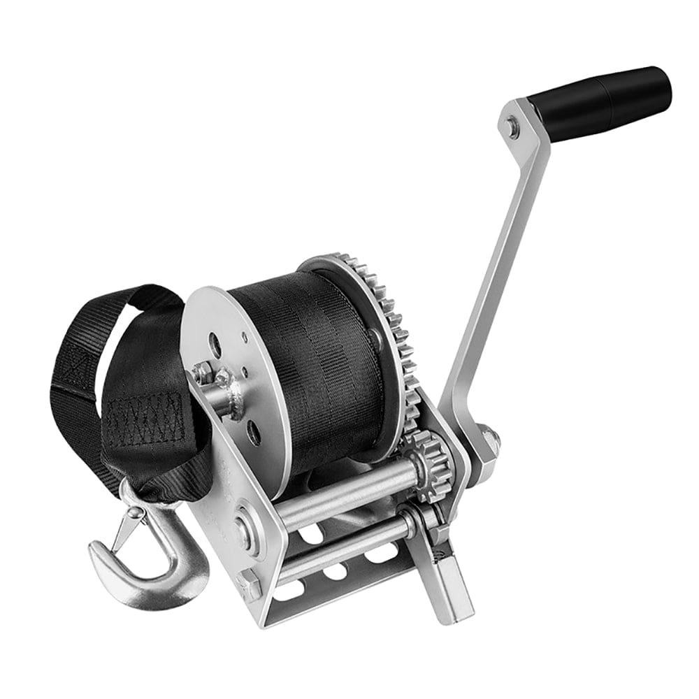 Fulton 900lb Single Speed Winch w/ 12' Strap f/ Personal Watercraft ...