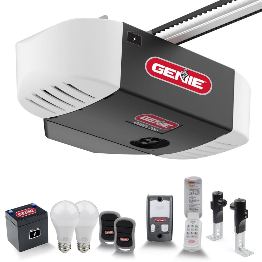 Genie Ultra-Quiet 1-1/4 HPc Belt Drive Garage Door Opener with Battery ...