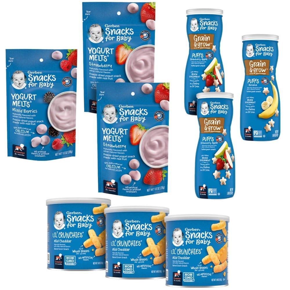 Gerber 2nd Foods Snacks for Baby, Variety Pack (9 ct.) | ShelHealth
