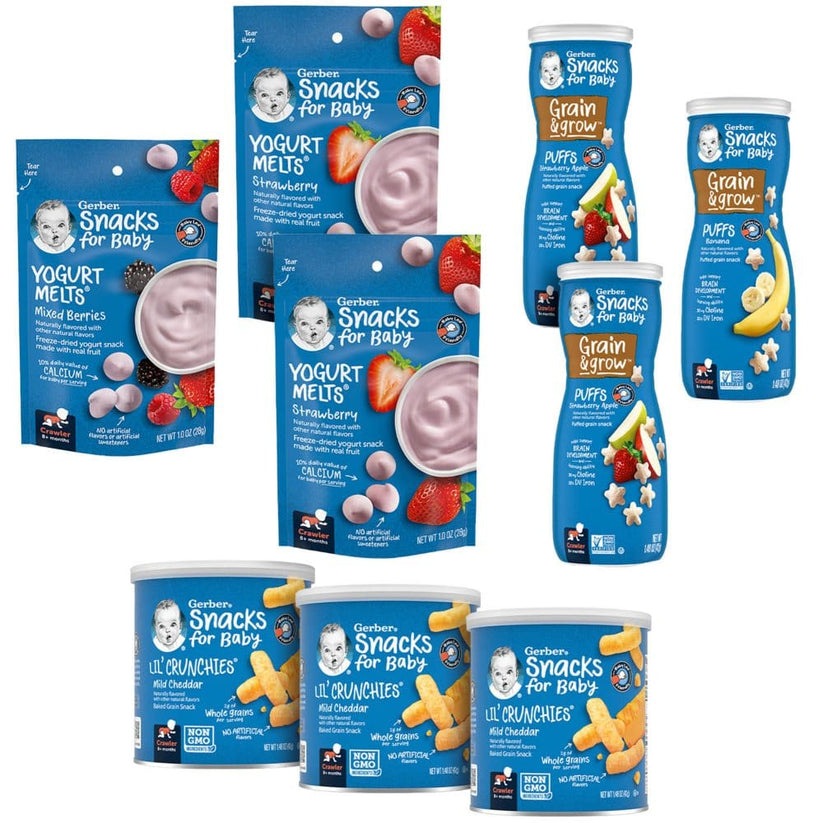 Gerber 2nd Foods Snacks for Baby, Variety Pack (9 ct.) | ShelHealth