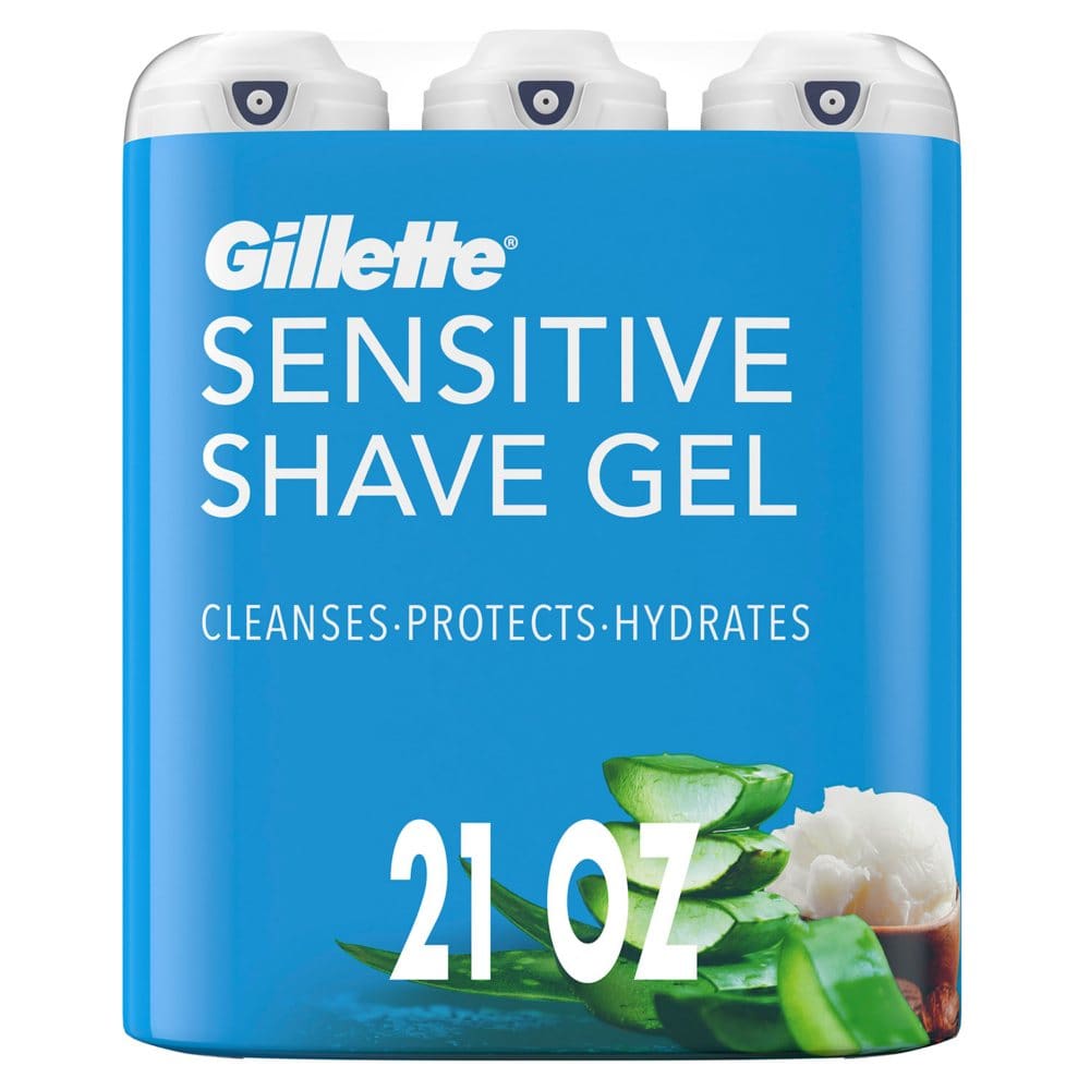 Gillette Sensitive Shave Gel with Aloe & Shea Butter (7 oz., 3 pk ...