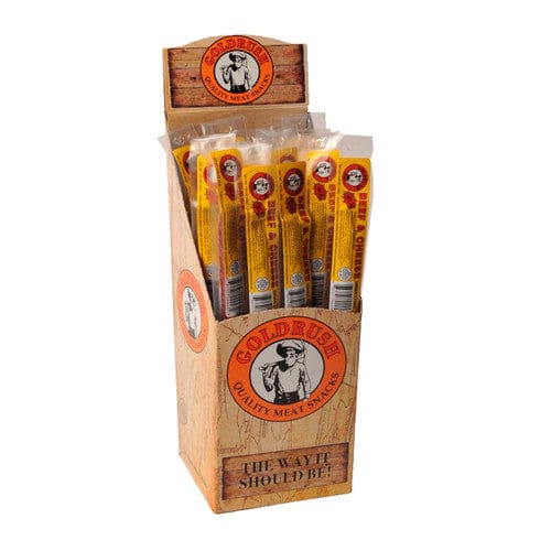 Goldrush Beef & Cheese Sticks, Individually Wrapped 24ct (Case of 2 ...