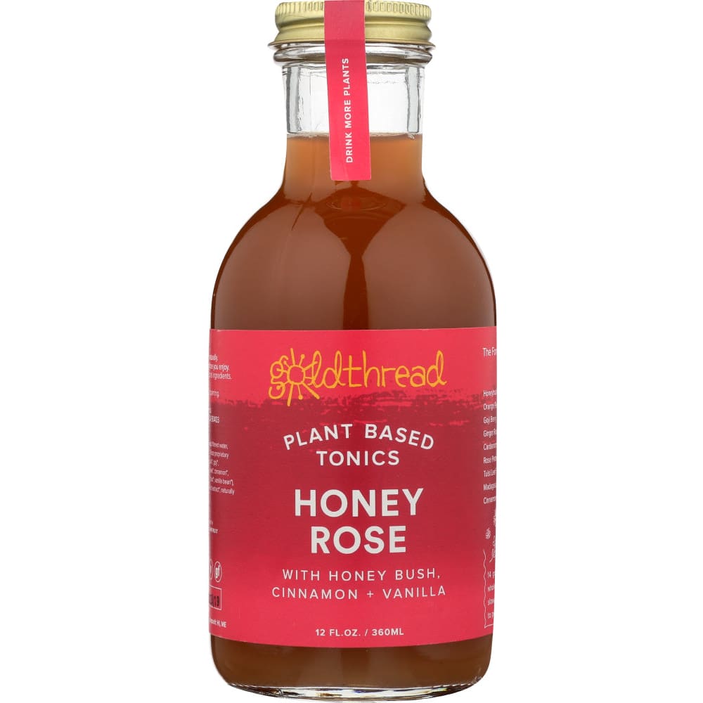 GOLDTHREAD: Plant Based Tonic Honey Rose, 12 oz (Pack of 5) | ShelHealth
