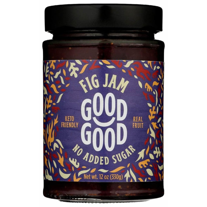 GOOD GOOD: Fig Jam Keto Friendly No Added Sugar, 12 oz (Case of 3 ...