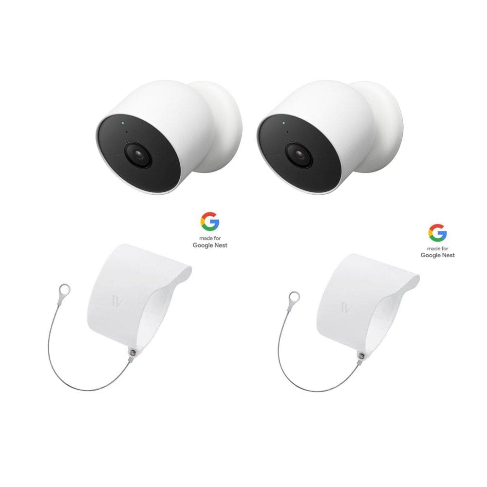 Google Nest Camera (Battery) 2pk with BONUS Anti-Theft Mount 2pk ...
