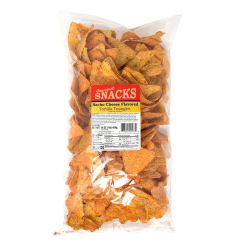 Gourmet Snacks Nacho Cheese Tortilla Triangles 16oz (Case of 12 ...