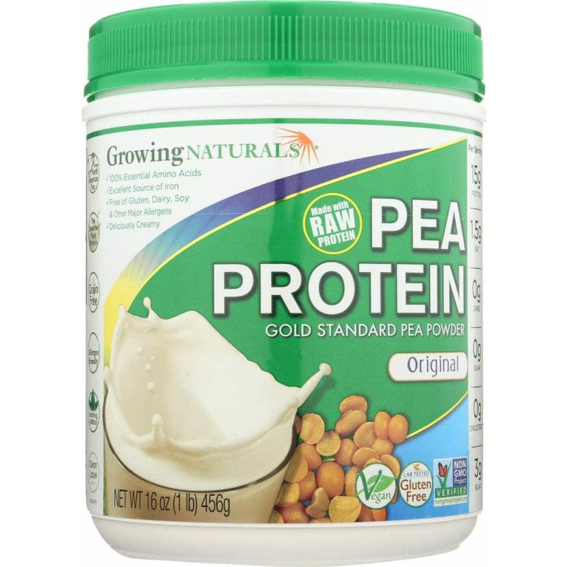GROWING NATURALS Original Pea Protein Powder, 1 lb | ShelHealth