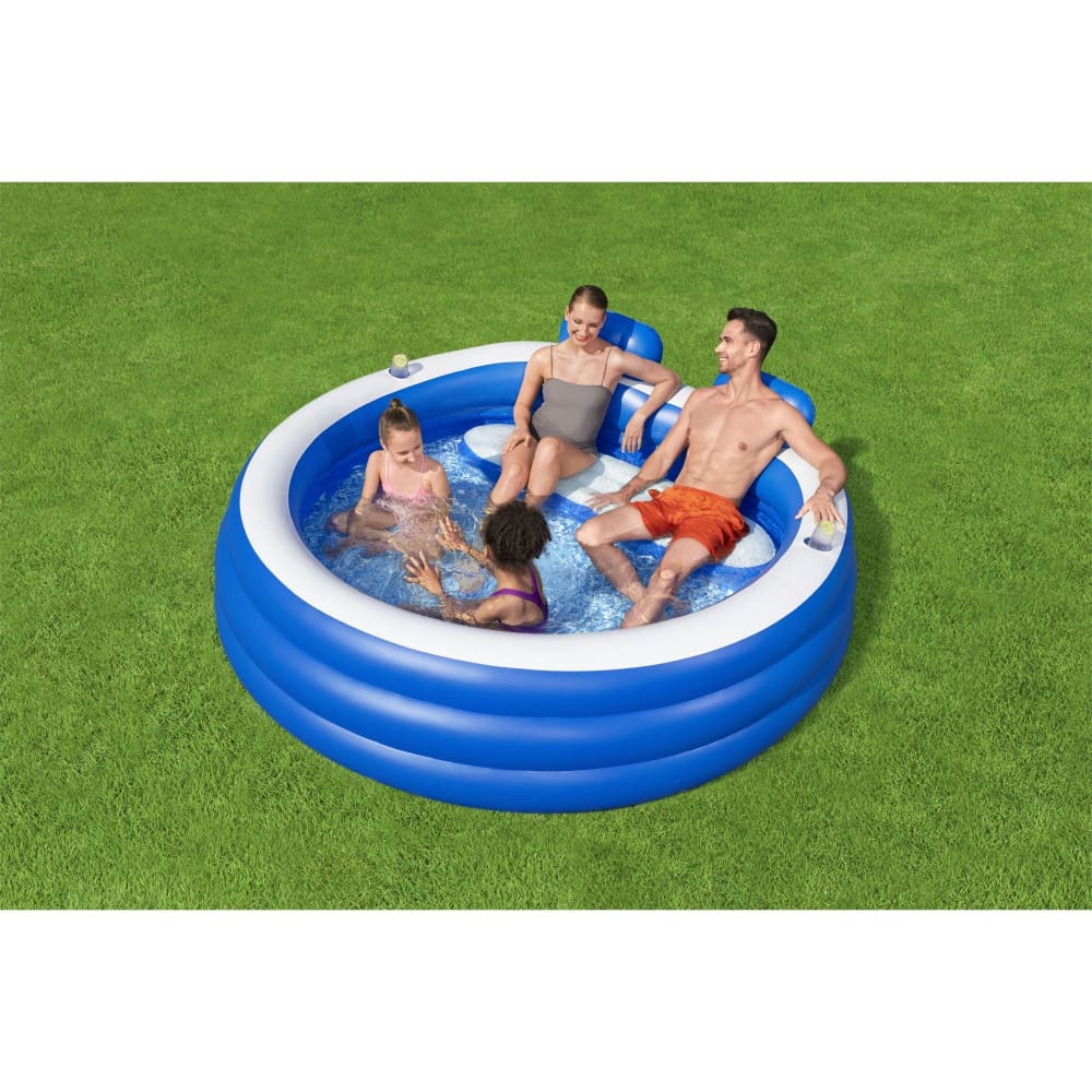 H2OGO! Splash Paradise 7'7" x 7'2" Inflatable Family Pool | ShelHealth