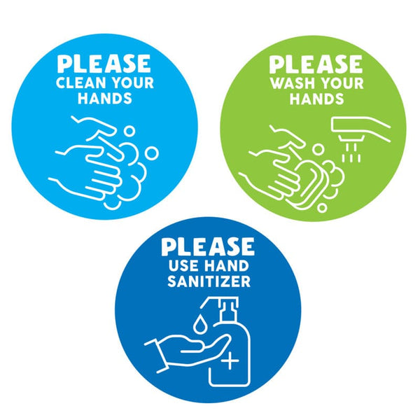 Handwashing Reminder Decals 60/Pk (Pack of 2) | ShelHealth