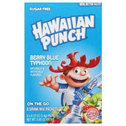 HAWAIIAN PUNCH: Berry Blue Typhoon On The Go 8 Drink Mix Packets, 0.95 ...