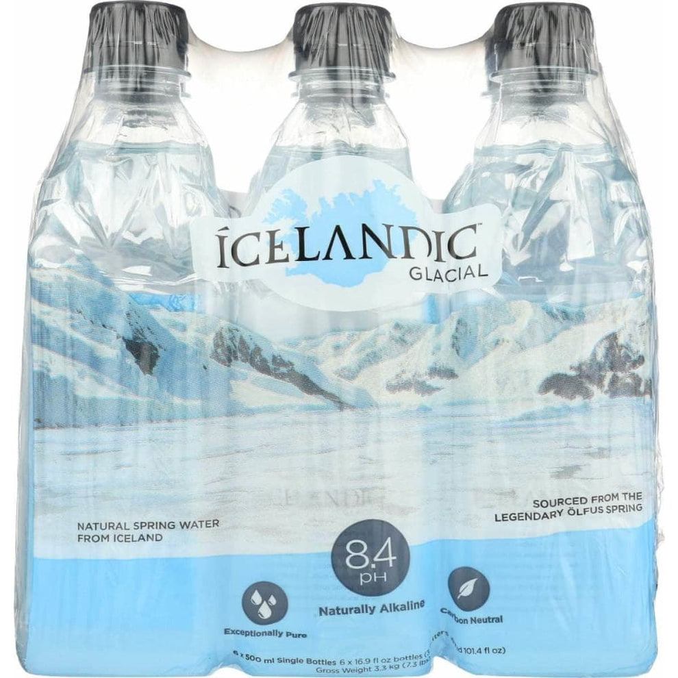 ICELANDIC GLACIAL Water 6Pk Spring Ntrl, 101.4 fo | ShelHealth