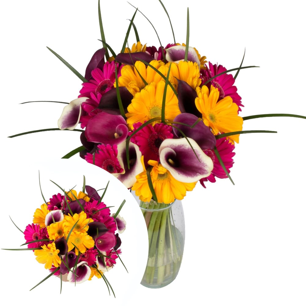 InBloom Mardi Gras Bouquet, 32 Stems | ShelHealth