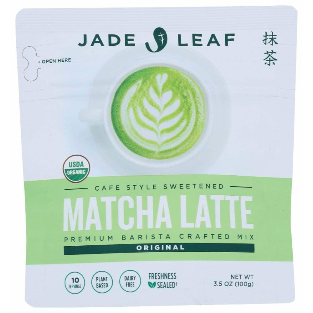 JADE LEAF: Organic Cafe Style Sweetened Matcha Latte Mix Original, 3.5 ...
