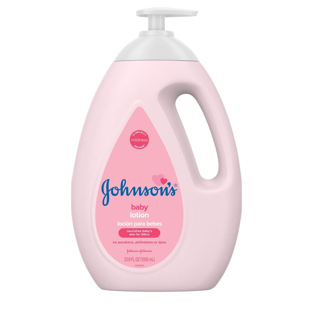 Johnson's Moisturizing Pink Baby Lotion with Coconut Oil, 33.8 fl. oz ...