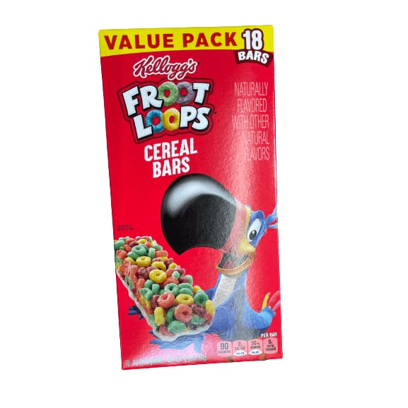 Kellogg's Froot Loops Breakfast Cereal Bars, Original, 18 Ct, 12.6 Oz ...