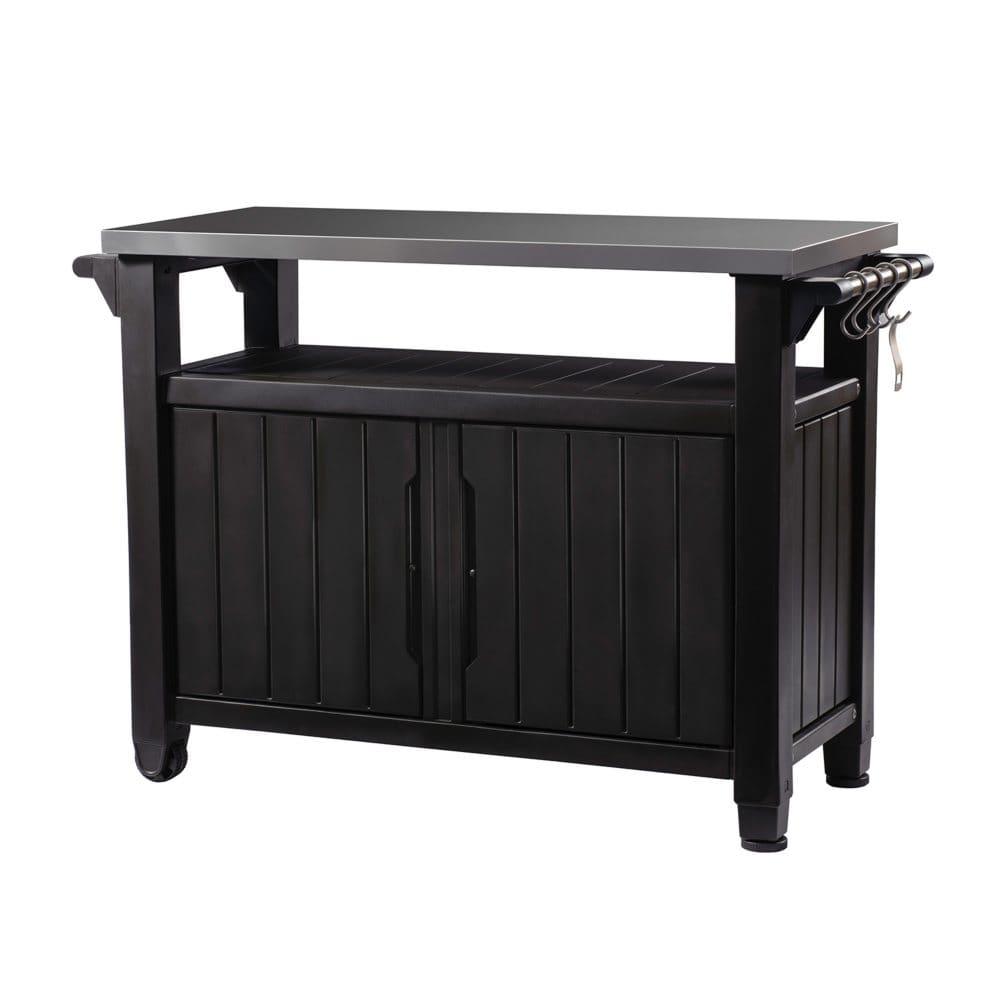 Keter Outdoor Entertainment Storage Station Grilling Table