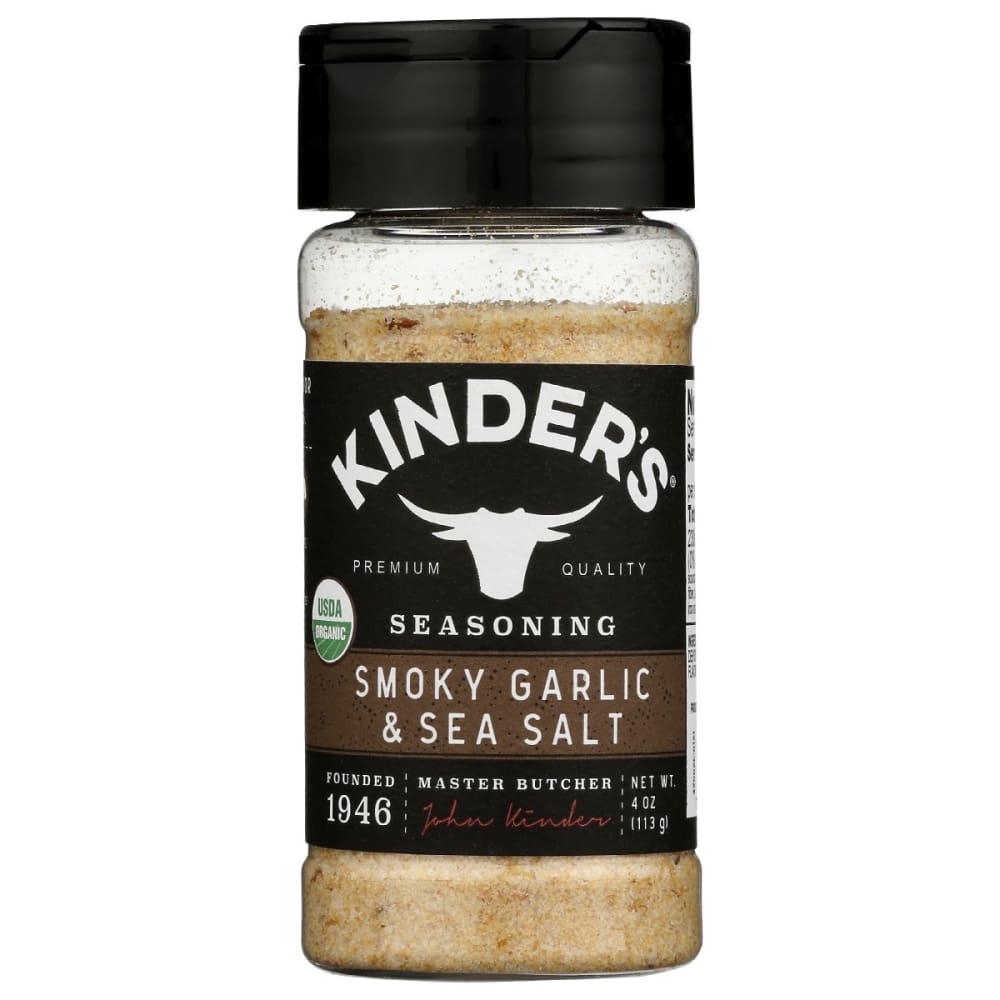 KINDERS: Rub Rstd Grlc Salt Org, 4 oz (Pack of 5) | ShelHealth