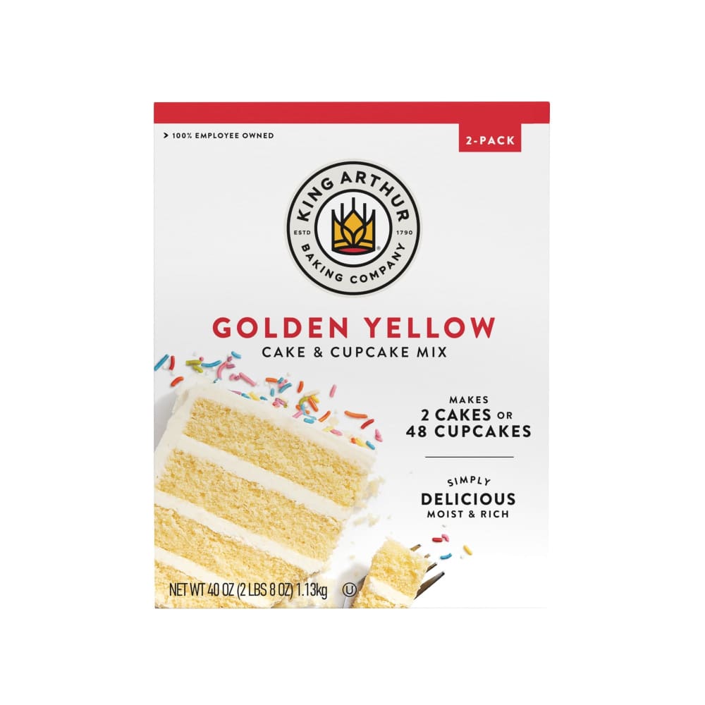 King Arthur Golden Yellow Cake and Cupcake Mix, 2pk. | ShelHealth