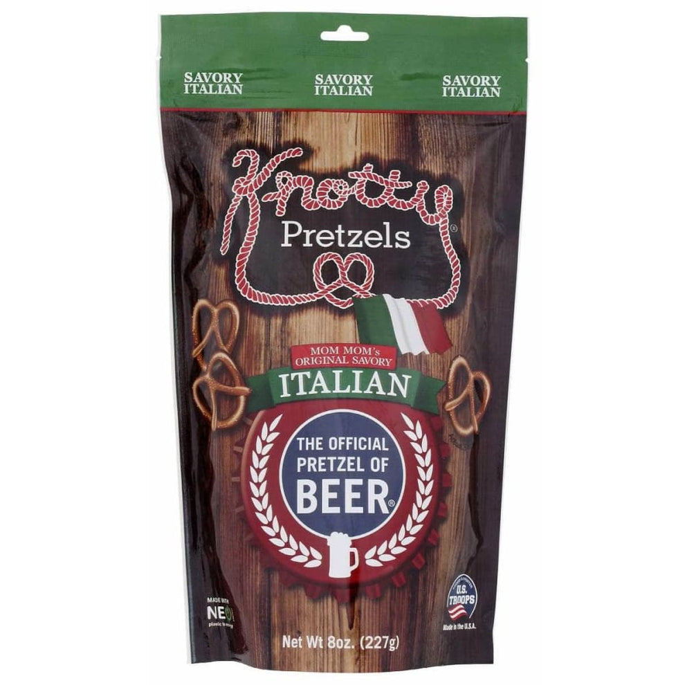 KNOTTY PRETZELS Mom Mom's Original Savory Italian Pretzels, 8 oz (Case ...