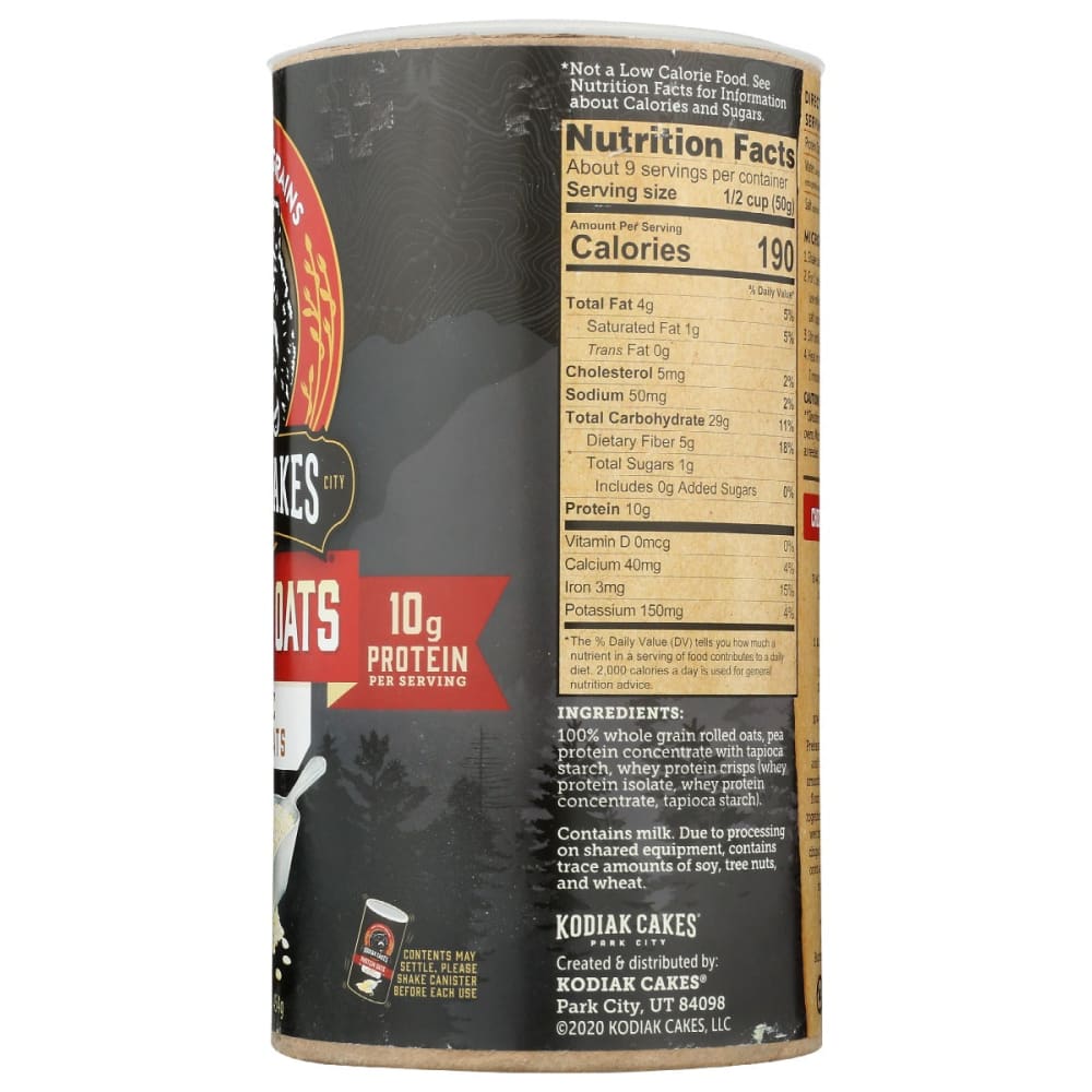 KODIAK: Oatmeal Classic Rolled Oats Canister, 16 oz (Case of 3 ...