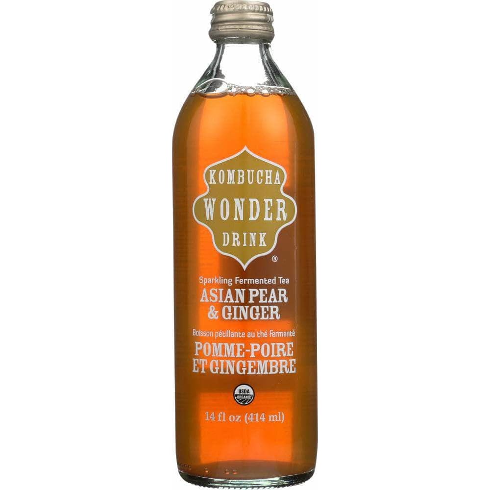 Kombucha Wonder Drink Asian Pear & Ginger, 14 oz (Case of 4) | ShelHealth