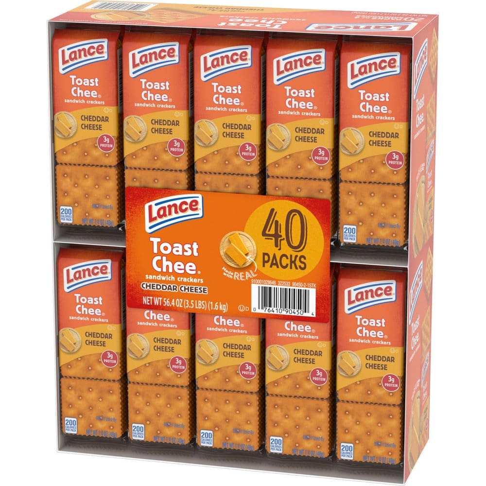 Lance ToastChee Cheddar Cheese (1.41 oz., 40 ct.) (Pack of 2) | ShelHealth