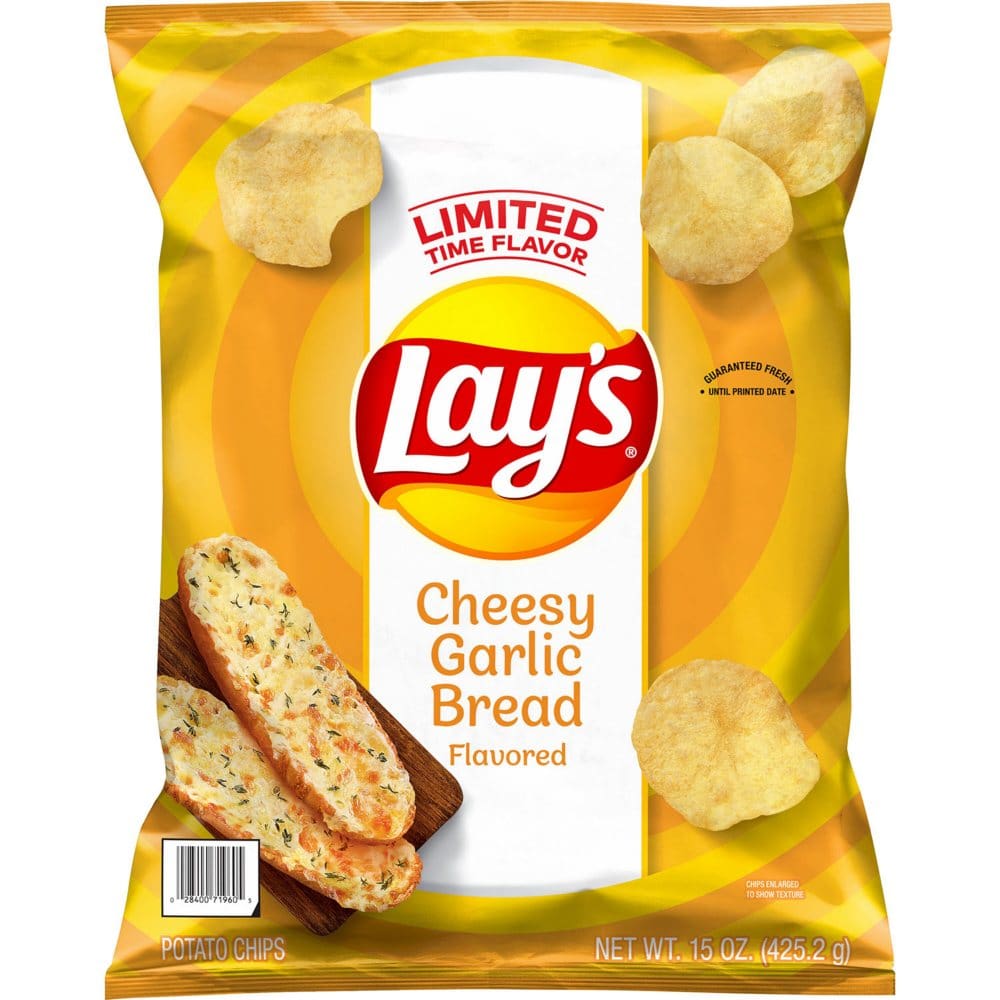 Lay's Cheesy Garlic Bread Potato Chips (15 oz.) (Pack of 2) | ShelHealth