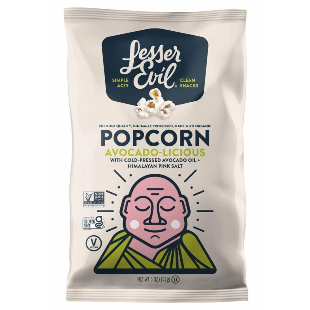 Lesser Evil Popcorn Avcdo-Lcious Org, 5 Oz (Case of 4) | ShelHealth