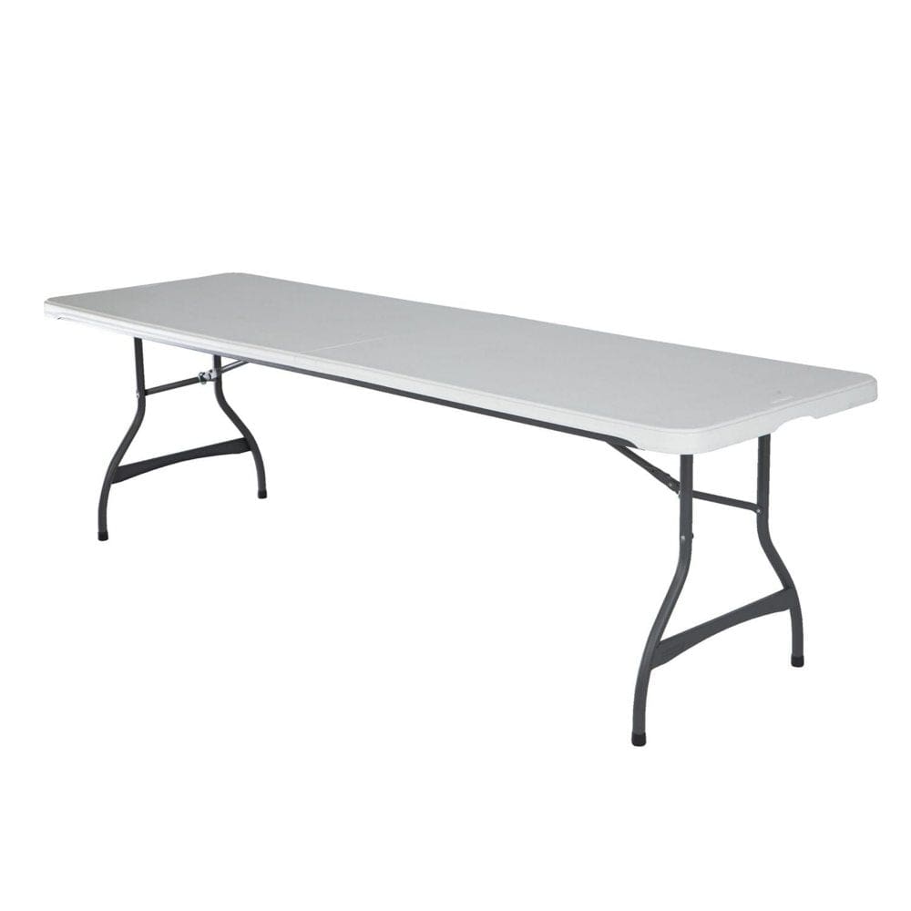 Lifetime 8' Commercial Stacking Folding Table, White Granite | ShelHealth