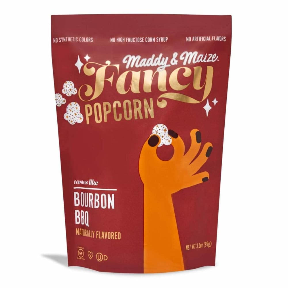 MADDY & MAIZE: Bourbon Bbq Popcorn, 3.5 oz (Case of 4) | ShelHealth