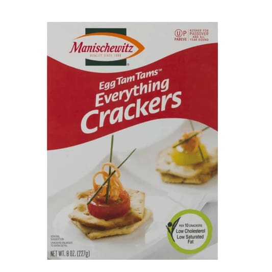 MANISCHEWITZ Egg Tam Tams Everything Crackers, 8 oz (Case of 3 ...